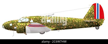 The Norwegian Campaign, 1940. World War 2. Royal Air Force. Norway 1953 map Stock Photo - Alamy