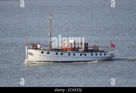 Dunkirk “Little Ship” Sundowner. The motor yachts' Skipper durring the ...