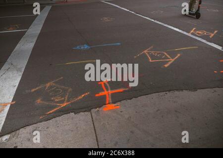 Graffiti on the street, city of Denver Colorado USA Stock Photo - Alamy