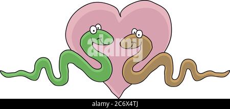 Two snakes in the Jungle, illustration Stock Vector Image & Art - Alamy