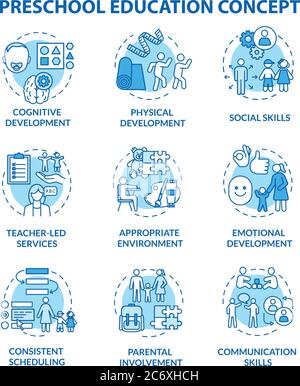 Kids social and emotional skills isolated cartoon vector illustration ...