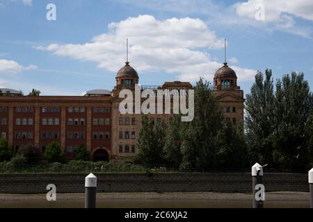 The Harrods Furniture Depository buildings on the south bank of the ...