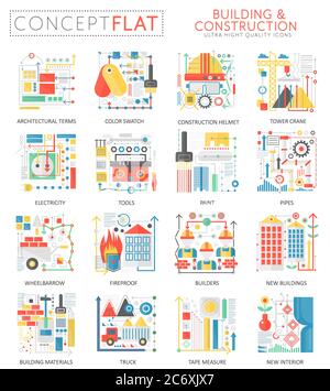 Construction Infographics Set Stock Vector Image & Art - Alamy