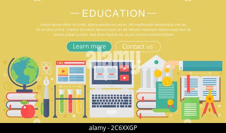 Education vector infographics template with teaching vector charts ...