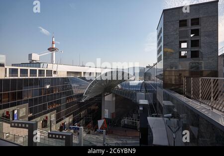 View of Kyoto Station from the “Daikaidan” Grand Stairway, Kyoto, Japan ...