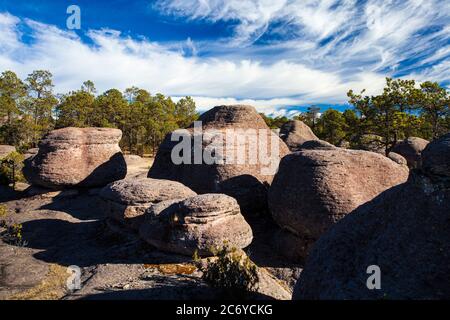 Unique rock formations of Mexiquillo, Durango, Mexico Stock Photo - Alamy