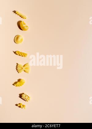 Top view of different macaroni in bowls Stock Photo - Alamy