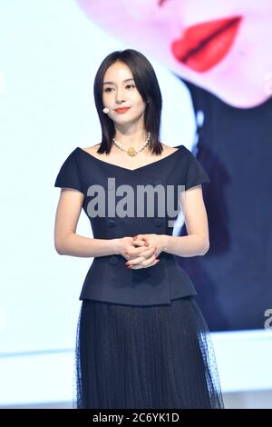 Chinese actress Wang Ziwen or Olivia Wang arrives at the Beijing ...