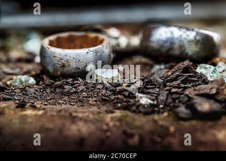 pile of rust with spanners Stock Photo - Alamy