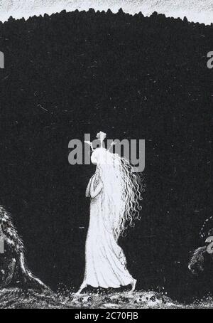 Vintage John Bauer fantasy elves and goblins illustration art Stock ...