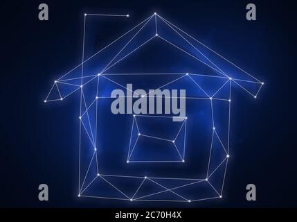 House figured constellation Stock Photo - Alamy