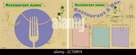 menu card design template, two sides, vector Stock Vector Image & Art ...