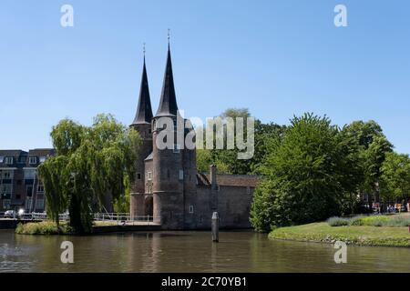 Oostpoort or Eastgate in de old city of Delft Holland Stock Photo - Alamy