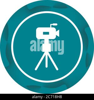 Unique Camera On Stand Vector Glyph Icon Stock Vector Image & Art - Alamy