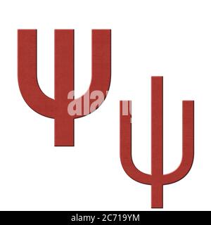 Psi sign. Psi letter, Greek alphabet Symbol, green hexagon Stock Photo ...