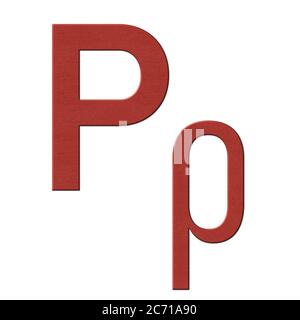 Greek alphabet red leather texture education, O Stock Photo - Alamy