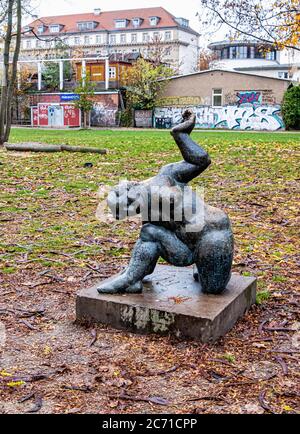 Bronze Sculpture, "Die Erde" by sculptor Ingeborg Hunzinger 1974 ...