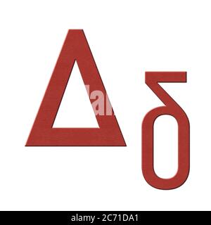 3d silver Greek letter Delta Stock Photo - Alamy