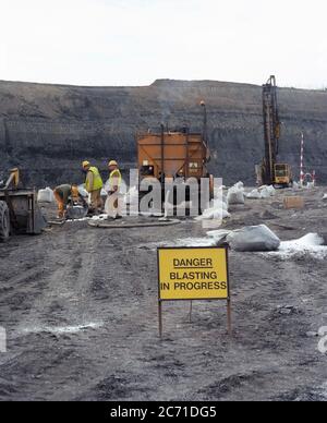 Gilfach Iago opencast coal mine, south Wales, Uk shot in 1997 Stock ...