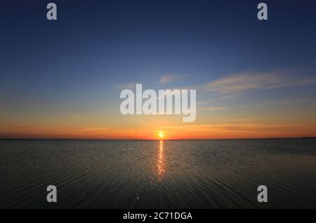 nice susnet landscape on sea Stock Photo - Alamy