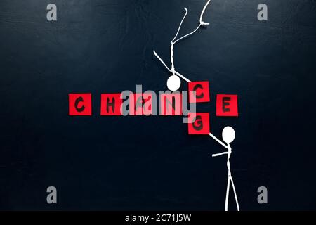 Businessman in change and chance concept Stock Photo - Alamy