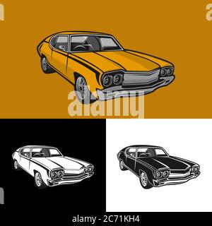 American Muscle Garage Logo Design. This logo can be used for old style ...