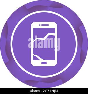 Unique Broken Cell Phone Vector Glyph Icon Stock Vector Image & Art - Alamy