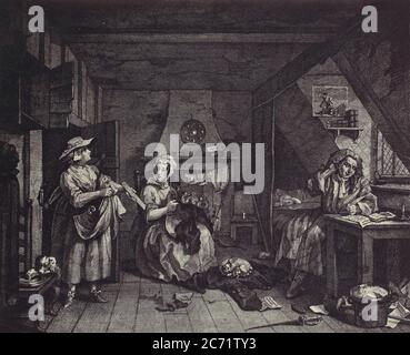 Woman Seated Black and White Line Art Portrait Stock Photo - Alamy