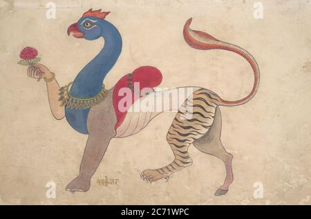 Navagunjara, a Universal Form of Krishna, ca. 1835. In the Mahabharata ...