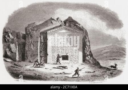 The Midas Monument, a Phrygian rock-cut tomb dedicated to Midas, 700 BC ...