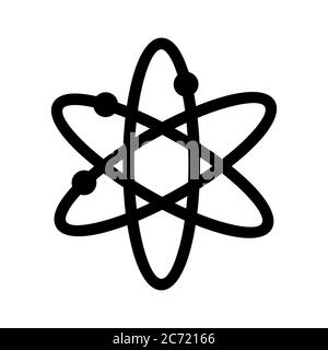 Unique Atomic Structure Vector Glyph Icon Stock Vector Image & Art - Alamy