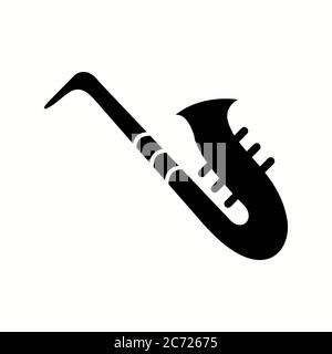 Unique Saxophone Vector Glyph Icon Stock Vector Image & Art - Alamy