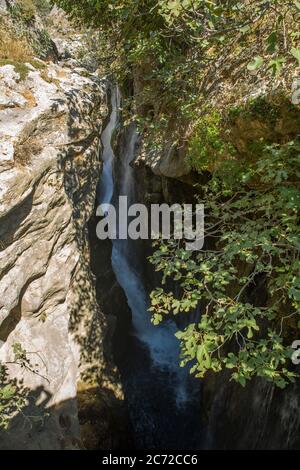 Kourtaliotiko Gorge, waterfall, Crete, Greece, 23 May 2025 ...