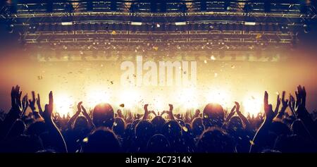 Concert panoramic image of the main stage Stock Photo - Alamy