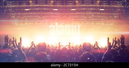 Concert panoramic image of the main stage Stock Photo - Alamy