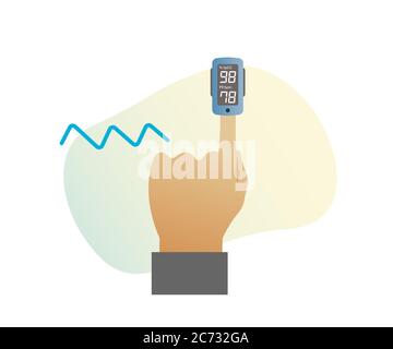 Pulse Oximeter - Medical Device - Illustration as EPS 10 File Stock ...