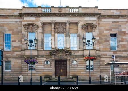 Airdrie Town Hall in the old historical building in Airdrie, Stirling ...