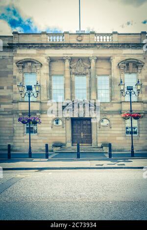 Airdrie Town Hall in the old historical building in Airdrie, Stirling ...