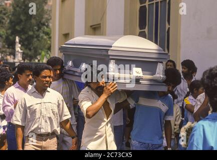 CARACAS, VENEZUELA, MARCH1989 - Funeral during state of emergency ...