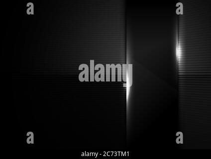 Abstract background black glass panel glossy with lighting. Vector ...