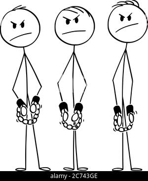 Angry prisoner, illustration, vector on white background Stock Vector ...