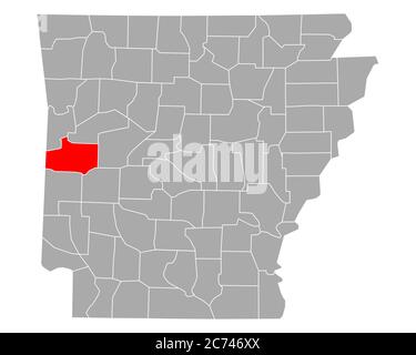 Map of Scott in Arkansas Stock Photo - Alamy