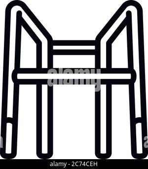 Illustration of rollator icon on white background Stock Vector Image ...