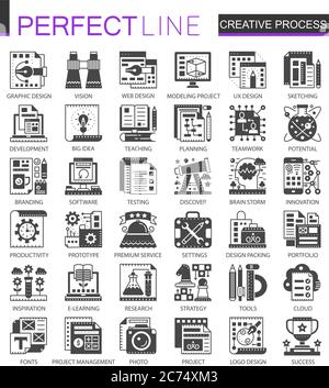 Prototyping concept icon. Software development tools idea thin line ...