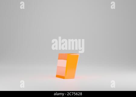Yellow 3d coma symbol. Glossy yellow metallic sign on metal floor ...