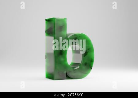 Jade 3d letter E lowercase. Jade letter isolated on white background ...
