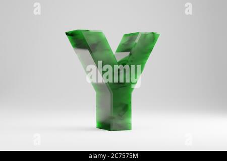 Jade 3d letter I uppercase. Jade letter isolated on white background ...
