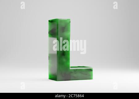 Jade 3d letter Q uppercase. Jade letter isolated on white background ...