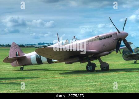 Spitfire Colour Photo Stock Photo - Alamy