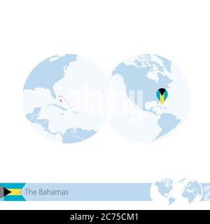 The Bahamas Map. Bahamian Country Map. Black and White National Outline ...